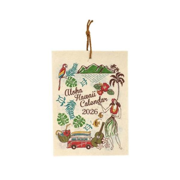 「アート」 壁掛けカレンダー2026年 カレンダー S アロハハワイ 2026Calendar トモコーポレーション ヒマラヤのぬくもりをあなたの手に。 ネパールの手漉き紙を使ったハンドペイントのカレンダー。ハワイアンな楽しい雰囲気感じるデ...