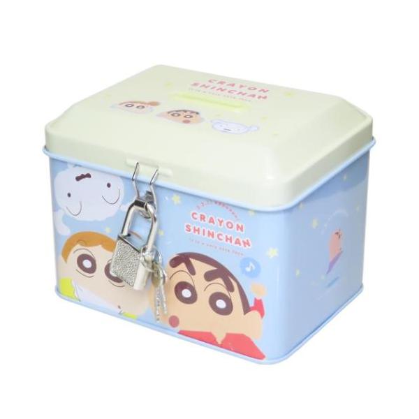 「貯金箱」 クレヨンしんちゃん カギ付き缶バンク 貯金箱 あっぷっぷ！ アニメキャラクター かわいい専用ボックス入りでプレゼントにもぴったり 大人気アニメ[クレヨンしんちゃん]グッズにまたまた可愛いnewアイテム登場こちらは大ヒットアイテム...
