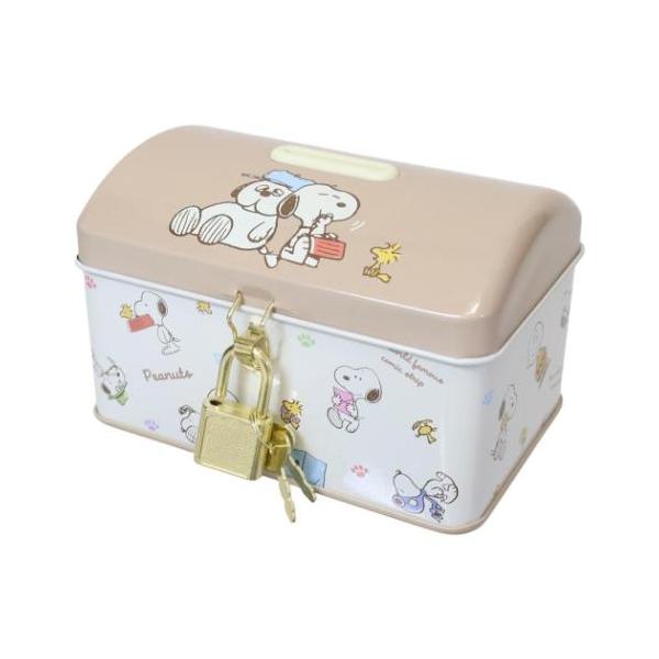 「貯金箱」 スヌーピー グッズ 貯金箱 ピーナッツ キャラクター カギ付き缶バンク かわいい専用ボックス入りでプレゼントにもぴったり 大人気[PEANUTS/SNOOPY]グッズにまたまた可愛いnewアイテム登場こちらはかわいい[カギ付き缶...