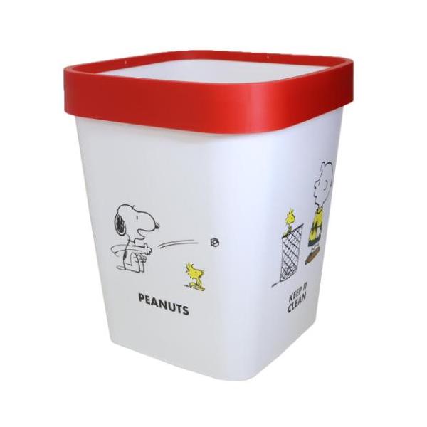 「ゴミ箱 ダストボックス」 スヌーピー ストックス ストッパー付きダストボックス ピーナッツ ゴミ箱 キャラクター KEEP IT 袋が留められるストッパー付きのダストボックス 大人気[PEANUTS/SNOOPY]グッズにまたまた可愛いn...