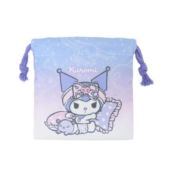 「巾着袋」 クロミ Chocotto巾着 ちょこっと巾着 きんちゃく ナイトタイム サンリオ キャラクター おでかけにぴったりな小さな巾着 大人気サンリオキャラクターグッズにまたまた可愛いnewアイテム登場こちらはいろいろ使える[巾着袋]目...
