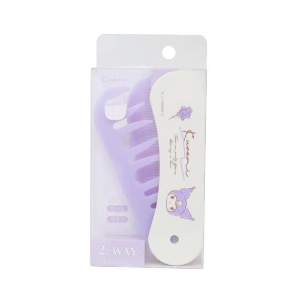 「ブラシ くし」 クロミ グッズ ヘアブラシ キャラクター 2-way前髪アレンジコーム フラワーズ いつでもどこでも身だしなみチェック 大人気サンリオキャラクターグッズにまたまた可愛いnewアイテム登場こちらはかわいい[2-way前髪アレ...