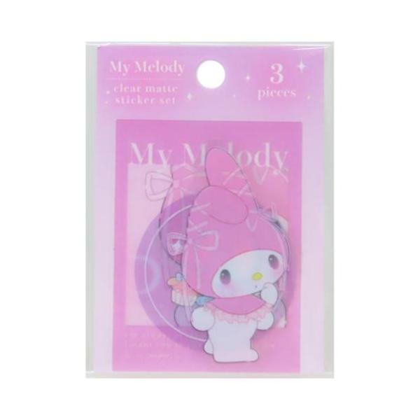 「ステッカー：キャラクター」 マイメロディ クリアマットステッカーセット ダイカットシール バレエコア サンリオ スマホケースのデコレーションにもピッタリなステッカーセット 大人気サンリオキャラクターグッズにまたまた可愛いnewアイテム登場...