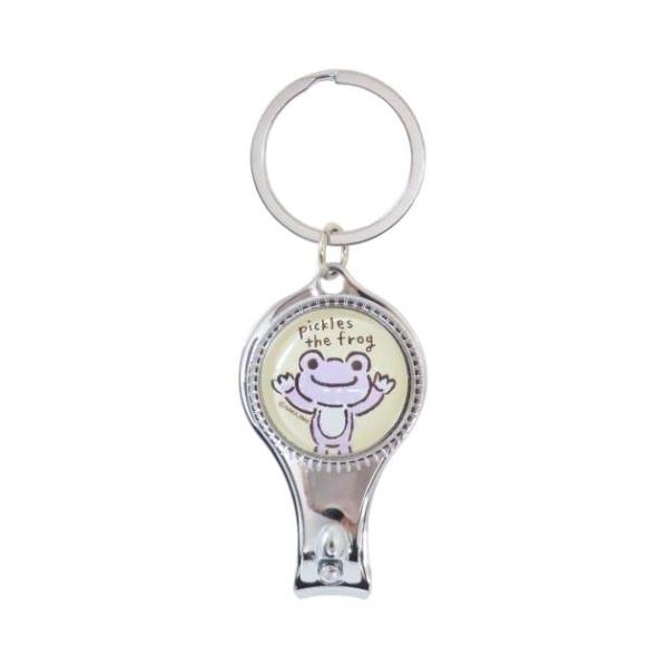 「キーホルダー」 かえるのピクルス ガラス爪切りキーホルダー キーリング キャラクター クレヨンタッチ かえるのピクルスの可愛い雑貨が登場 大人気[ピクルス ザ フロッグ/かえるのピクルス]グッズにまたまた可愛いnewアイテム登場こちらはか...