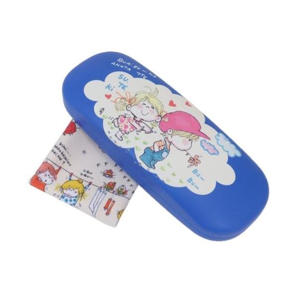 「メガネ サングラス」 水森亜土 キャラクター 眼鏡ケース メガネケース フタリ ハードタイプだからカバンの中でもしっかり守ってくれる 唄いながら透明アクリルボードに可愛いイラストを描く[水森亜土/あどちゃん]グッズにまたまた可愛いnewア...