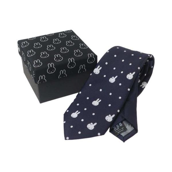 「ネクタイ」 ミッフィー ネクタイ（BOX入り） ファッション雑貨 ドット ディックブルーナ 絵本キャラクター ジャガード生地で光沢感のあり細かい織がポイント！ ディックブルーナの人気絵本[miffy/ミッフィーちゃん]グッズにまたまた可愛...