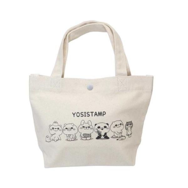 「ランチトート」 ヨッシースタンプ ランチトート YOSISTAMP ランチバッグ キャラクター ごはん お弁当入れやワンちゃんのお散歩などに使えるマチ付きバッグ 「うさぎ100％」「くま100％」「ぬこ100％」など数々の人気キャラクター...