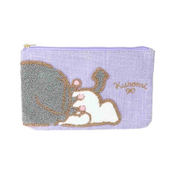 「コスメポーチその他」 クロミ キャラクター コスメポーチ サガラ刺繍フラットポーチ だらりん サンリオ だらりんとくつろぐ無防備な姿に癒される 大人気サンリオキャラクターグッズにまたまた可愛いnewアイテム登場こちらは使いやすい[フラット...