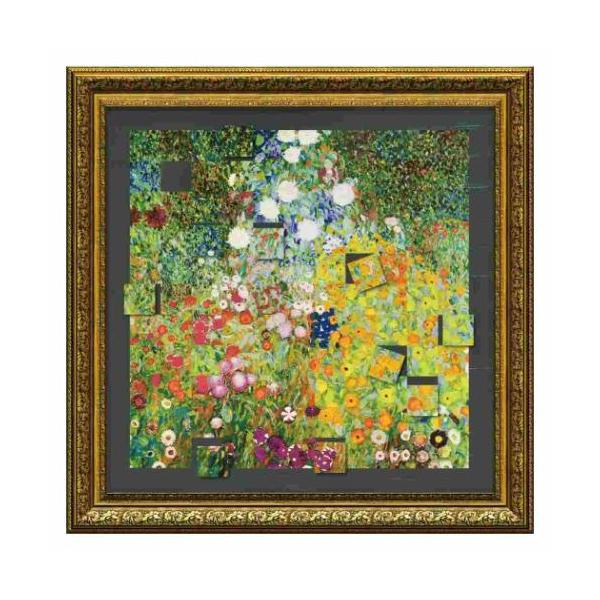「取寄品」 「名画」 名画 クリムト 名画モザイクアート アートフレーム フラワーガーデン Lサイズ ユーパワー 人気の名画にカラフルなモザイク加工を施したアートです。 作家：グスタフ クリムト/オーストリア男性作家人気の名画にカラフルなモ...