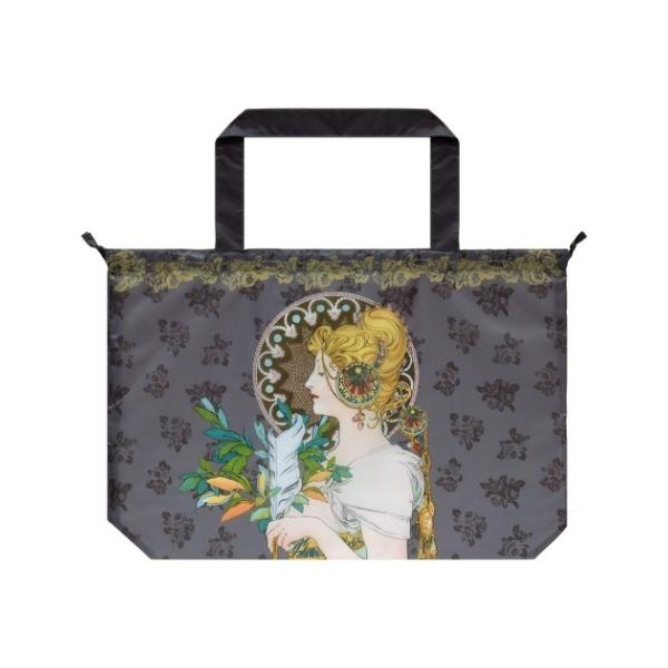 「取寄品」 「エコバッグ」 エコバッグ ミュシャ 名画 レインバッグカバー 羽根 AU-01018 お買い物かばん ショッピングバッグ ギフト 突然の雨から大切なかばんを守ります 傘と同じ素材で作ったレインバッグカバー突然の雨から、大切なか...