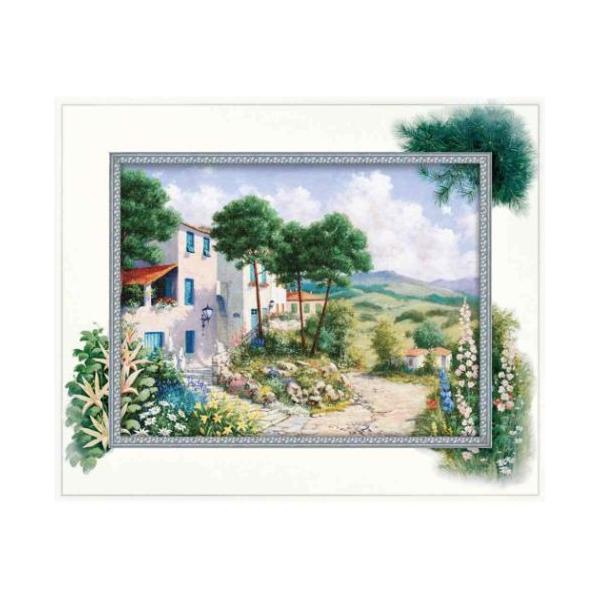 「取寄品」 「風景画」 風景画 ピーターモッツ ビッグアート サマータイム Mサイズ BA-06014 新築祝いなどにおすすめ  お花いっぱいの優しい雰囲気の風景画 作家：ピーター モッツ/オランダ男性作家人気アーティスト、ピーター モッツ...