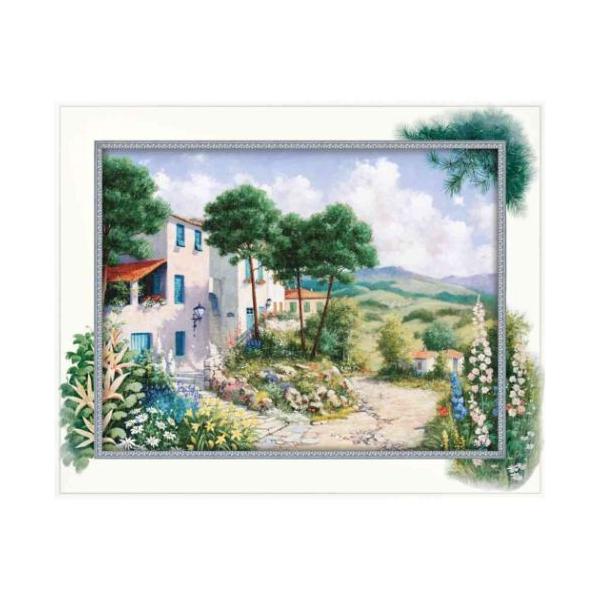 「取寄品」 「風景画」 風景画 ピーターモッツ ビッグアート サマータイム Lサイズ BA-10059 新築祝いなどにおすすめ  お花いっぱいの優しい雰囲気の風景画 作家：ピーター モッツ/オランダ男性作家人気アーティスト、ピーター モッツ...