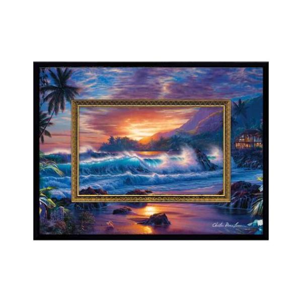 「取寄品」 「風景画」 風景画 クリスチャン リース ラッセン ビッグアート Sサイズ エターナル エンブレース ユーパワー ラッセンの世界がフレームまで平がるダイナミックなアート 作家：クリスチャン リース ラッセン/アメリカ男性作家鮮や...