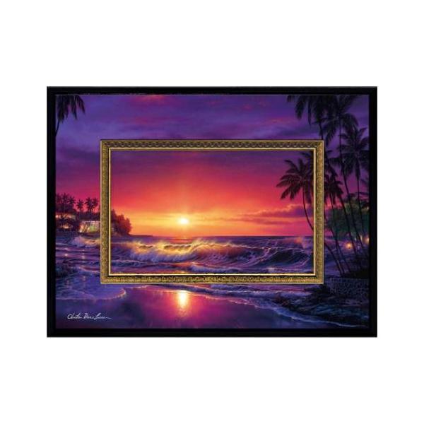 「取寄品」 「風景画」 風景画 クリスチャン リース ラッセン ビッグアート Sサイズ アンバー ドーン CL-05018 ラッセンの世界がフレームまで平がるダイナミックなアート 作家：クリスチャン リース ラッセン/アメリカ男性作家鮮やか...