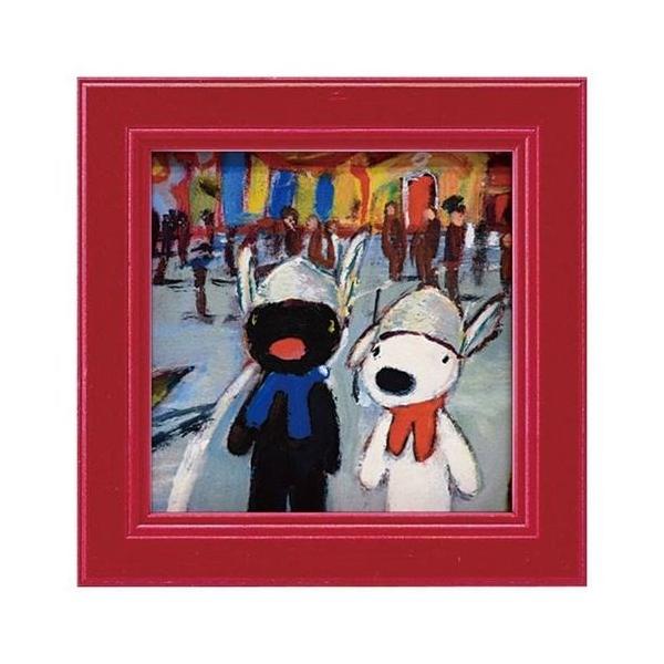 「取寄品」 お祝い ギフト おしゃれ アート インテリア 贈り物大人気絵本《Gaspard et Lisa》グッズからまたまた可愛いNEWアイテム登場!!こちらは今までにないミニサイズのフレームに、リサとガスパールを可愛く額装しました。卓上...