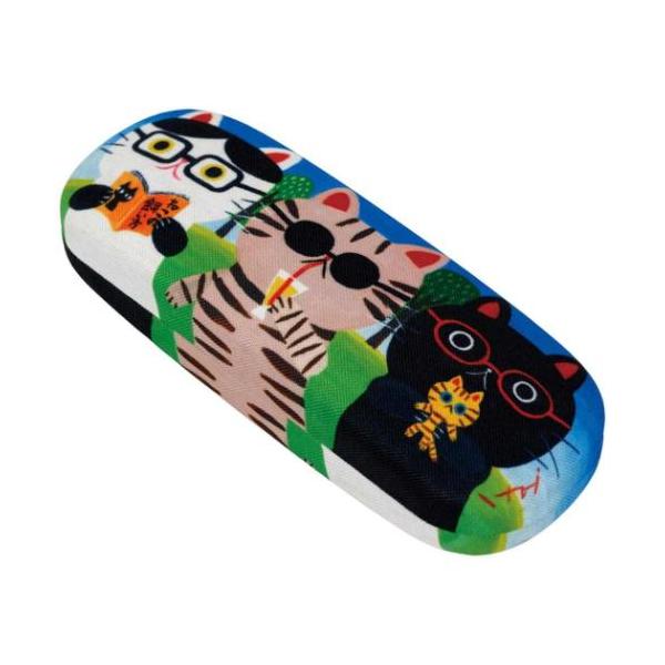 「取寄品」 「メガネ サングラス」 眼鏡ケース 糸井 忠晴 メガネケース メガネ拭き付 公園にて ユーパワー かわいい猫たちのめがねケース 大切なメガネをおしゃれにコンパクトに収納できるメガネケース。糸井 忠晴 [日本男性作家]奈良の墨彩画...