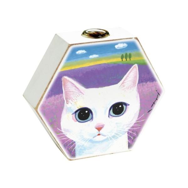 「取寄品」 「花瓶 フラワーベース」 糸井忠晴 フラワーベース 花瓶 ネコとラベンダー ユーパワー IT-01432 お部屋に一つおくだけでアートを気軽に楽しめます 作家：糸井 忠晴/日本男性作家糸井忠晴が描き出す愛らしいねこ達をユニークな...