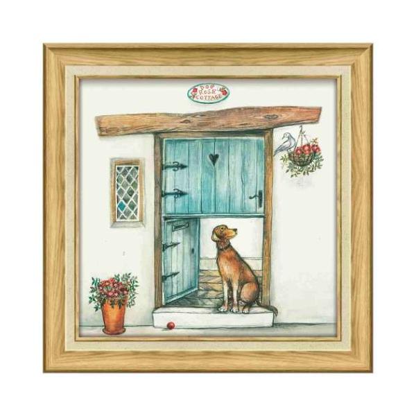「取寄品」 「インテリアパネル」 額付きポスター ジョーラム Joe Ramm ドッグ ローズ コテージ ユーパワー 絵画を飾ってワンランク上のお洒落な空間に 作家：ジョー ラム/イギリス女性作家イラストレーターになるべくハーロー美術学校に...