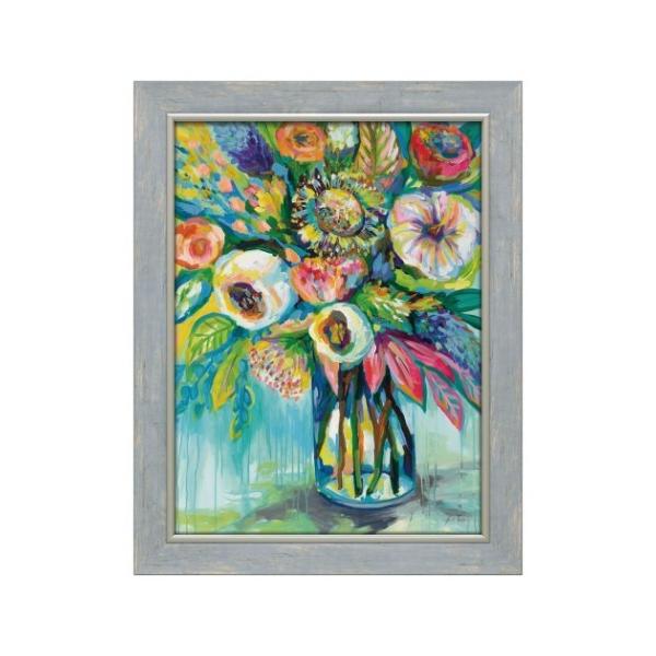 「取寄品」 「フラワーアート」 ジャネットヴェルテンテス Jeanette Vertentes 額付き ポスター カラー バースト ギフト 絵画を飾ってワンランク上のお洒落な空間に 作家：ジャネット ヴェルテンテス　/アメリカ女性作家コネチ...