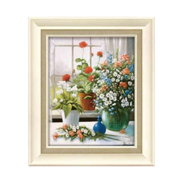 「取寄品」 「フラワーアート」 額付きポスター ピーターモッツ Peter Motz フラワー ウィンドウ ユーパワー 絵画を飾ってワンランク上のお洒落な空間に 作家：ピーター モッツ/オランダ男性作家幼少より自然界の色彩の妙に魅せられ作家...