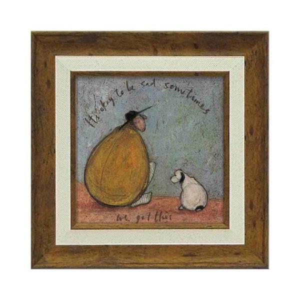 「取寄品」 「カフェ風インテリア」 Sam Toft サムトフト 額付きポスター ユーパワー 私たちならできる 絵画を飾ってワンランク上のお洒落な空間に 作家：サム トフト/イギリス女性作家スイートピー色のウサギ 犬と共に仕事と生活をブライ...