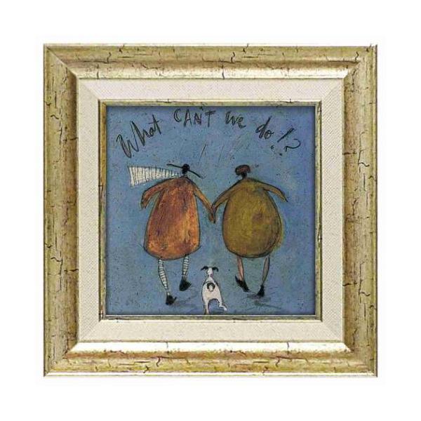 「取寄品」 「カフェ風インテリア」 額付きポスター サムトフト Sam Toft どうすりゃいいんだ！？ ユーパワー 絵画を飾ってワンランク上のお洒落な空間に 作家：サム トフト/イギリス女性作家スイートピー色のウサギ 犬と共に仕事と生活を...