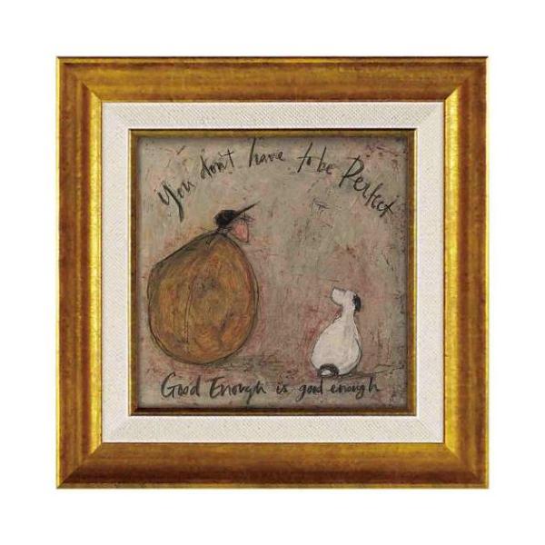 「取寄品」 「カフェ風インテリア」 Sam Toft サムトフト 額付きポスター ユーパワー イイものはイイ 絵画を飾ってワンランク上のお洒落な空間に 作家：サム トフト/イギリス女性作家スイートピー色のウサギ 犬と共に仕事と生活をブライン...