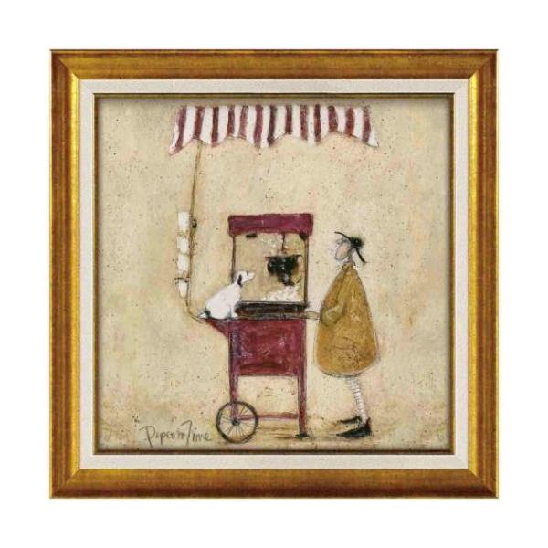 「取寄品」 「動物 人物」 額付きポスター サム トフト アートフレーム Mサイズ ポップコーン タイム ST-08134 サムトフトの不思議な世界へようこそ サム トフト [イギリス女性作家]スイートピー色のウサギ 犬と共に仕事と生活をブ...