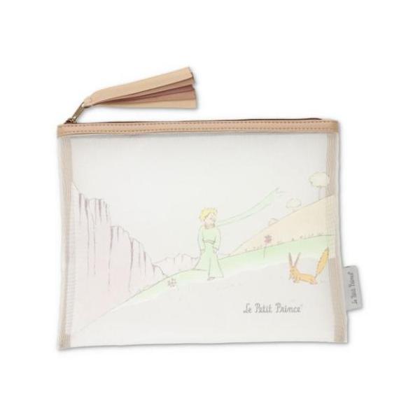 「コスメポーチその他」 星の王子さま グッズ コスメポーチ キャラクター メッシュポーチフラット 透け感がかわいいメッシュポーチ アントワーヌ ド サン=テグジュペリの名作[星の王子さま]透け感がかわいいメッシュポーチです。ステーショナリー...