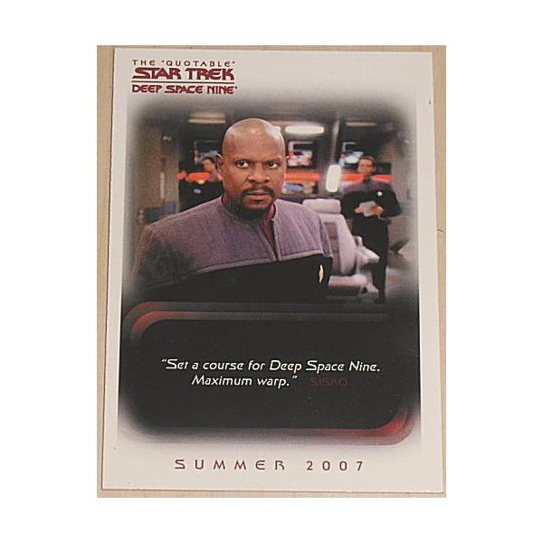 海外ドラマ『スタートレック:ディープ・スペース・ナイン』プロモーション版トレーディングカードです。Rittenhouse社製。非売品。良い状態だと思いますが、紙製のため若干の傷み、汚れ等はご理解、ご了承下さいませ。火曜日の１８：００から水曜...