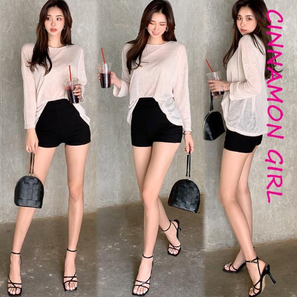 【全2色】シンプルショートパンツ　アイボリー ブラック S/M【roba-1022jwpt】( lam )(240909)ミニ マイクロミニスカート 韓国 マイクロミニワンピース ボディコン マイクロミニ 超ミニワンピースシースルー 超ミニ...