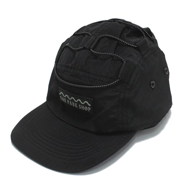 THE PARK SHOP ザ・パークショップ“ザ・パークショップ”のCODEPARK BIND キャップトップにドローコードをあしらったキャップ。ドローコードにタオルを挟んだり、カギを付けたりできるユニークなデザインです◎軽やかなナイロン...