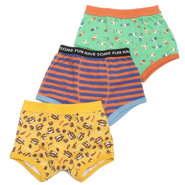 ampersand アンパサンド“アンパサンド”のバラエティ3PボクサーパンツD無地や総柄の3枚がセットになったボクサーパンツです。滑らかな100%コットンの生地を使用し、伸縮性も優れています。タグが外側についており、肌に刺激を与えません。...