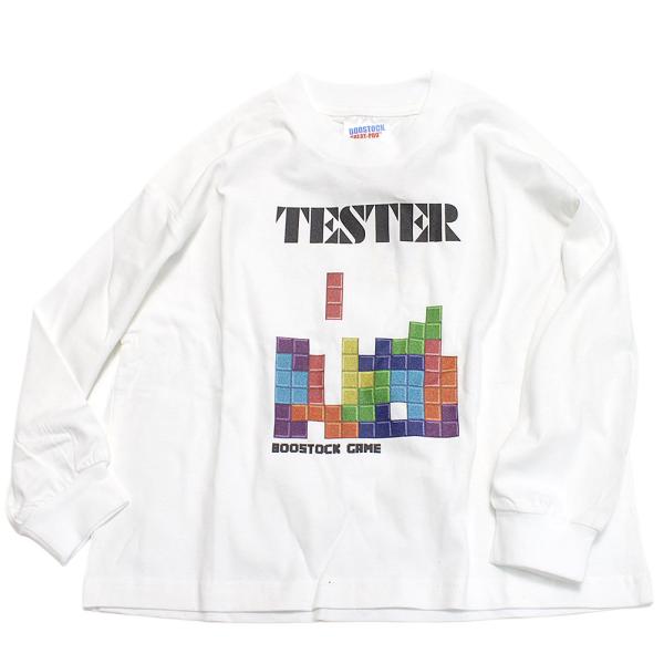 BOOSTOCK ブーストック“ブーストック”のTESTER L/S Tシャツカラフルなブロックが目を惹くゲームTシャツ。作りこみすぎない、誰が着用してもなじむシンプルなシルエット。柔らかい綿100％の天竺生地を使用しています。メンズサイズ...