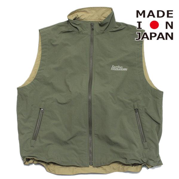 EAST END HIGHLANDERS イーストエンドハイランダーズ“イーストエンドハイランダーズ”のベスト胸元のブランドロゴ刺繍がポイントのナイロンベストです。シンプルなデザインで、ロンTやパーカーなど様々なアイテムと相性抜群。ファスナ...