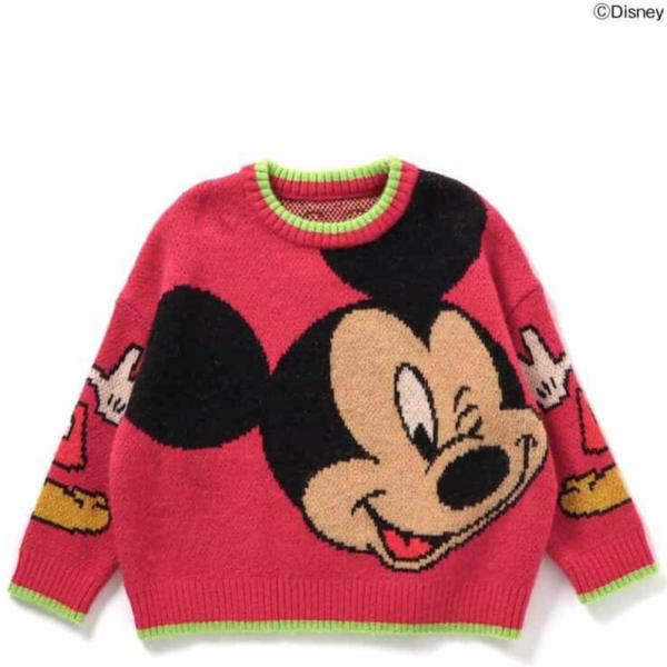 F.O.KIDS エフオーキッズ“エフオーキッズ”のディズニーキャラクターニットプルオーバーミッキーアートを編地で大胆に表現した1枚。チクチク感の少ない、ソフトタッチな仕上がり。身幅にややゆとりがあり着心地のよさも◎マシンウォッシャブル可能...