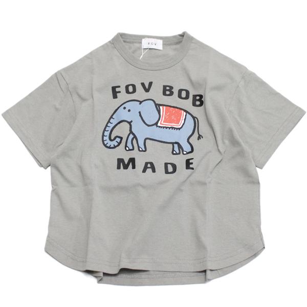 FOV フォブ“フォブ”の【FOVBOB】Elephant TシャツFOVから出た新ライン！小さいお子様向けのFOVBOB新登場。手書きで書いたような象のイラストが印象的。丸い裾のラインがどんなお洋服にも合わせやすく着回しも◎綿100％の滑...