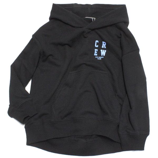 FOV フォブ“フォブ”のCREW フーディ前後で大きさの異なるプリントを配置したアイテム。着心地柔らかな裏毛素材を採用した1着。ドロップショルダーデザインが印象的。フロントにはカンガルーポケット付き。※素材の特性上、小さな糸の飛び込みやス...