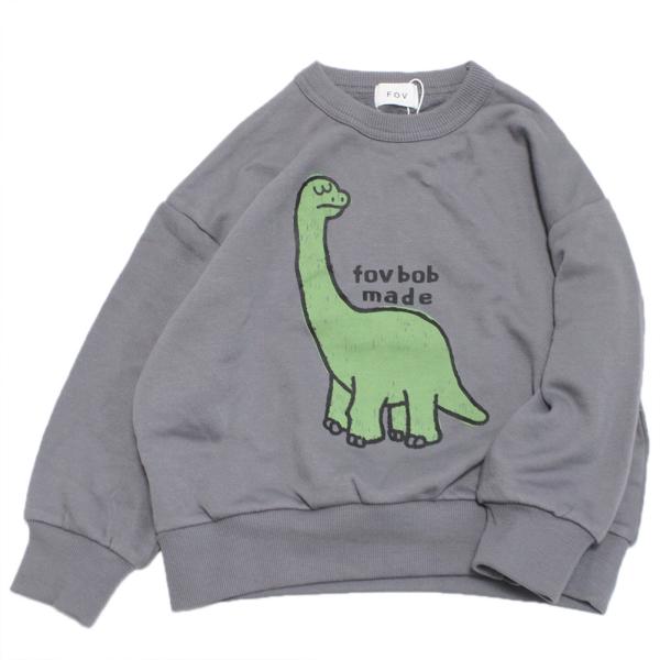 FOV フォブ“フォブ”の【FOVBOB】Dinosaur トレーナーFOVから出た新ライン。小さいお子様向けのFOVBOBからスウェットが登場。明るいカラーが目を惹く恐竜のプリントがポイント。速乾性のあるポリエステル混の裏毛素材でお手入れ...