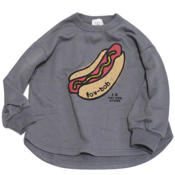 FOV フォブ“フォブ”の【FOVBOB】Hotdog ラウンドトレーナー手書き風の”ホットドッグ ”のプリントがインパクト大なトレーナー。ラウンドした裾がこなれ感のあるルーズなシルエット。ベーシックなカラー展開がお揃いコーデにもピッタリ◎...