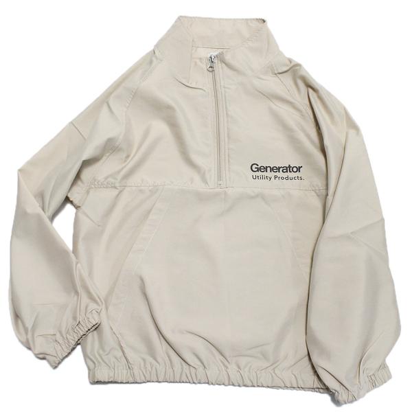 GENERATOR ジェネレーター“ジェネレーター”のナイロンアノラックレイヤードが楽しいアノラックデザイン。フロントのファスナー閉めても、開けてインナーを見せても◎おおきなカンガルーポケット付き。ナイロンタフタ地のボディは小雨程度ならしの...