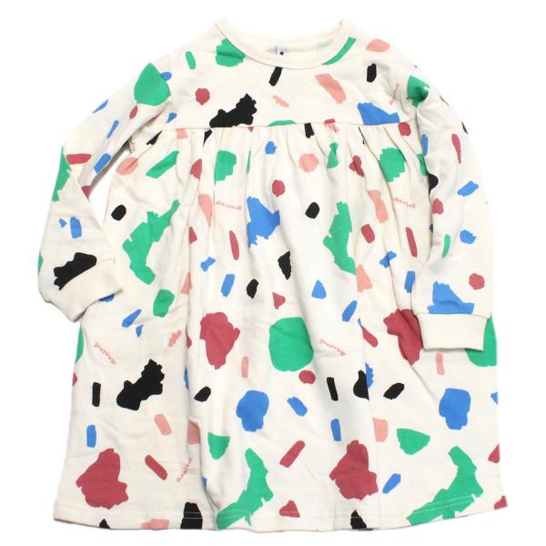 maarook マルーク“マルーク”のペイントPTふわかる裏毛ワンピースマルークオリジナルテキスタイル『NIPPONのかたち』。気まぐれなペイント柄に見えて、よーくみると日本地図の中で見たあのかたちに似てるものがあるかも？生地は毎年好評な、...