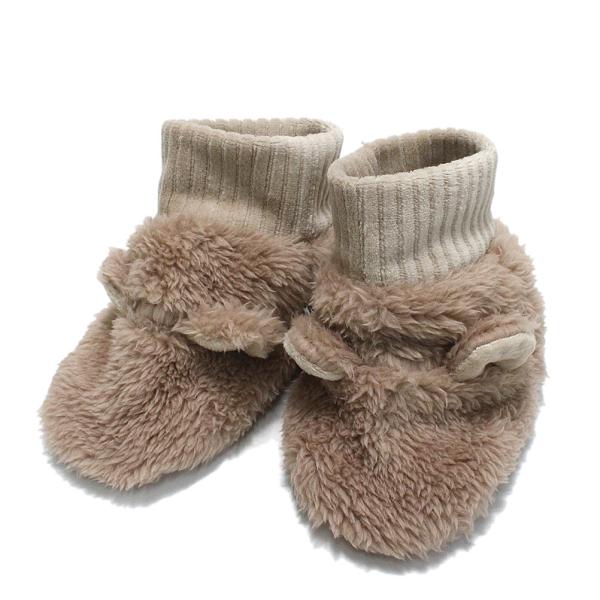 mocmof モクモフ“モクモフ”のぬいぐるみ ブーティあったかモコモコ生地のアニマルベビーブーティです。?足裏にはぷっくりした足型の滑り止めプリント付き。ベビーカーなどでの移動の時、さっと履かせて足元の防寒に。関連キーワード:赤ちゃん 女...