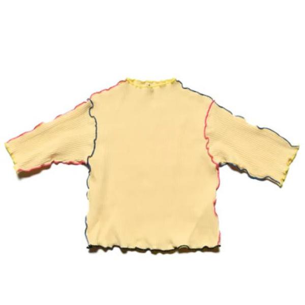 NEEDLE WORKS ニードルワークス“ニードルワークス”の【NeWo】メローTシャツ柔らかいリブ素材を採用した長袖Ｔシャツ。カラフルな配色メロウがポイント。同素材のパンツとセットでもおすすめ。関連キーワード:ベビー BABY 女の子 ...