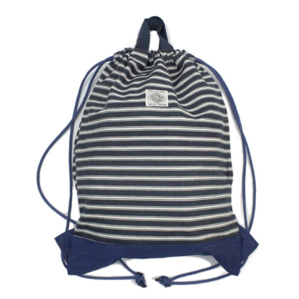 Ocean＆Ground（GOODS） オーシャン＆グラウンドグッズ“オーシャン＆グラウンド”BLUEBLUEナップサックシンプルなデザインのデニム地を採用。大判サイズなので体操服入れに重宝しそうなサイジング。紐は自由に長さ調節が可能。関連...