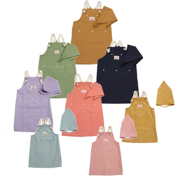 Ocean＆Ground（GOODS） オーシャン＆グラウンドグッズ“オーシャン＆グラウンドグッズ”のCOOKDAY エプロンSETすっぽり被れて着脱が楽チンなのが嬉しいエプロン。生地はコットンツイルを採用。サイズは肩ひもの結び目で調節可能...