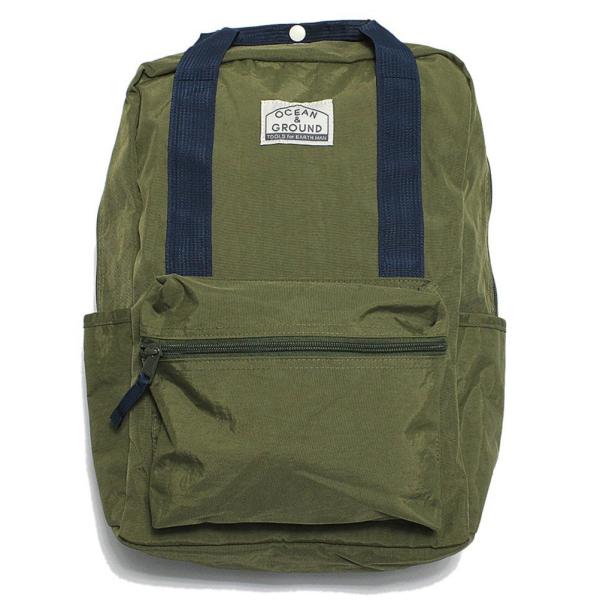 Ocean＆Ground（GOODS） オーシャン＆グラウンドグッズ“オーシャン＆グラウンドグッズ”のDAYPACK SHORT TRIP小旅行にぴったりな四角いカタチの大きめデイパック。しっかりとマチを設け容量もしっかり入るデザイン外つけ...