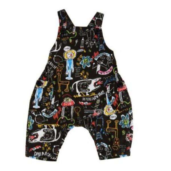 Ocean＆Ground オーシャン＆グラウンド“オーシャン＆グラウンド”のサンフランシスコベビーサロペット9分丈ベビーサロペット。ポップな総柄デザインがベビーコーデの主役に。股下はスナップあきで、オムツ替えに便利。肩紐の長さは、ボタンで2...
