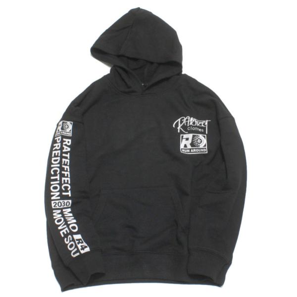 RAT EFFECT ラットエフェクト“ラットエフェクト”のMOVE　SOULスーパーBIG裏毛フーディ裏毛素材の薄手の素材を使用し、ロングシーズン着用可能な1枚。名前の通りゆったりとしたBIGシルエット。フロント部分はもちろん、右袖のプリ...