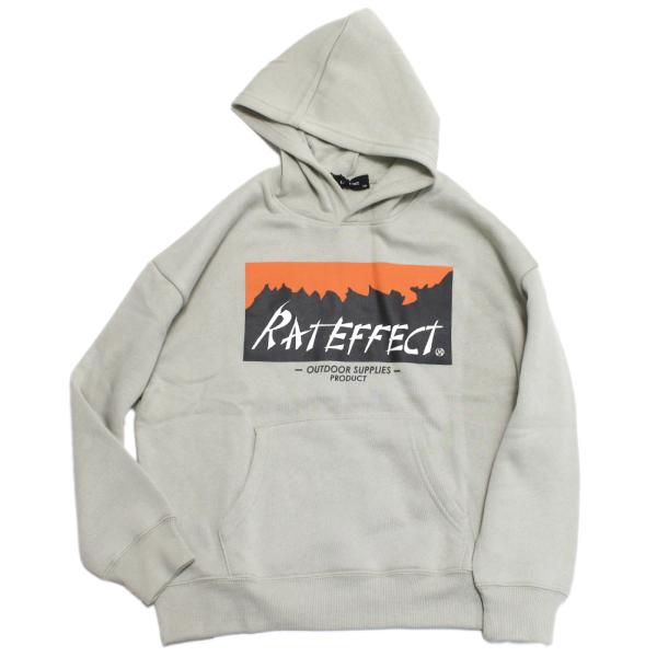 RAT EFFECT ラットエフェクト“ラットエフェクト”のRATEFFECT　MOUNTAIN裏起毛フーディゆったりとしたビッグシルエットのフーディートレーナー。柔らかな裏起毛素材を使用しており、肌触りが良く、あたたかさも抜群。フロントに...